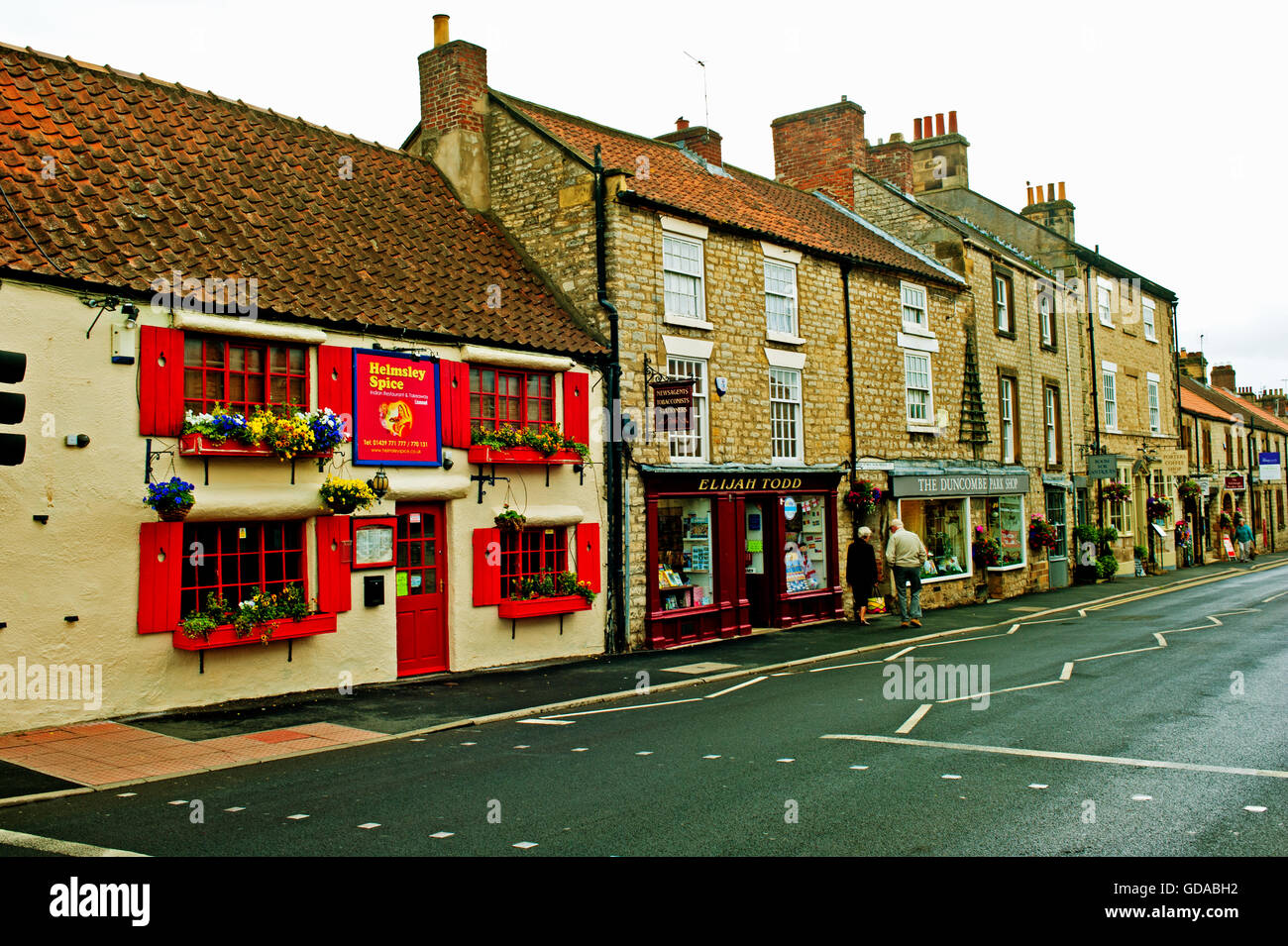 Shops in Helmsley, North Yorkshire Stock Photo - Alamy