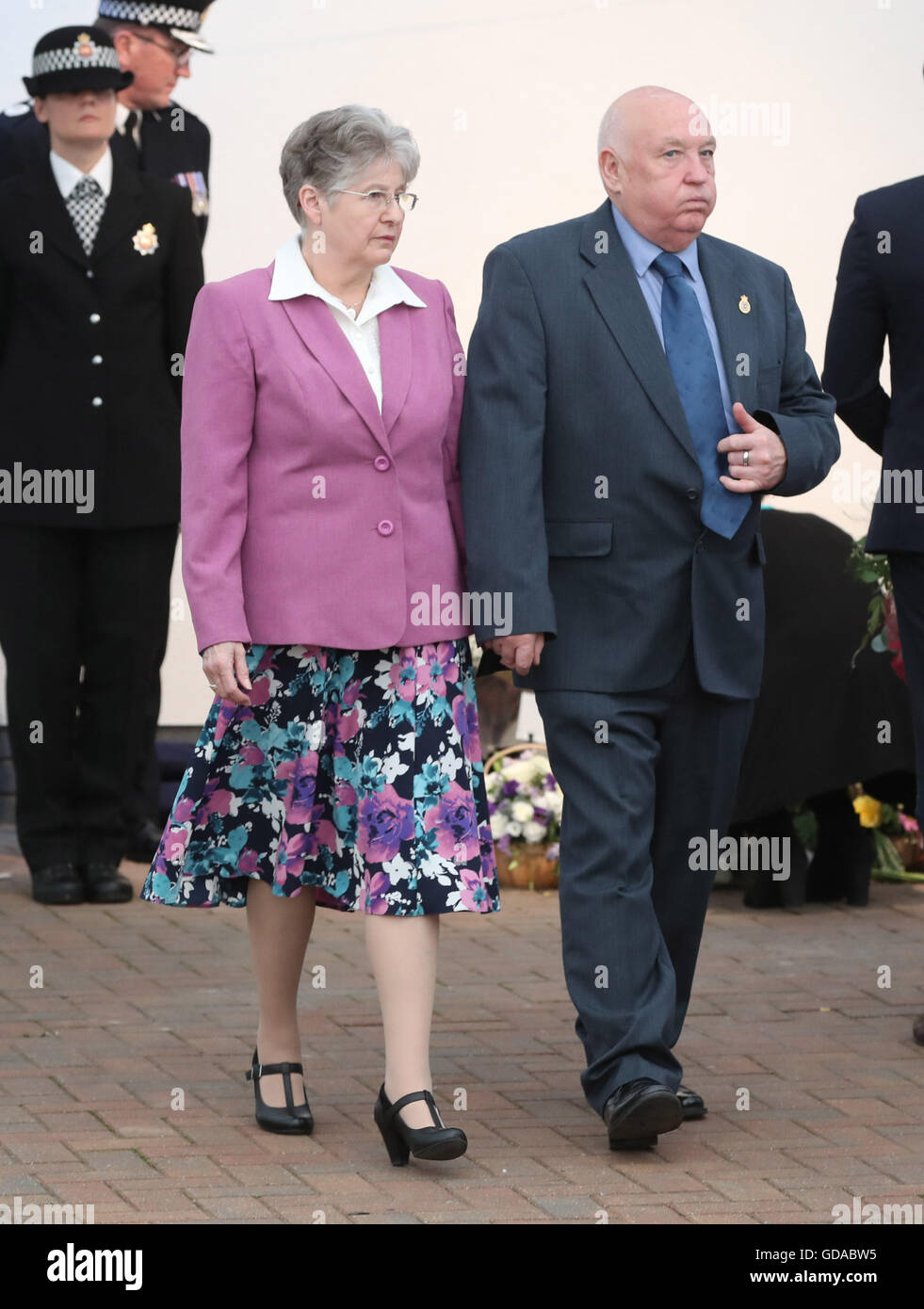 June and Paul Bone at an event in Mottram, Tameside, where a memorial ...