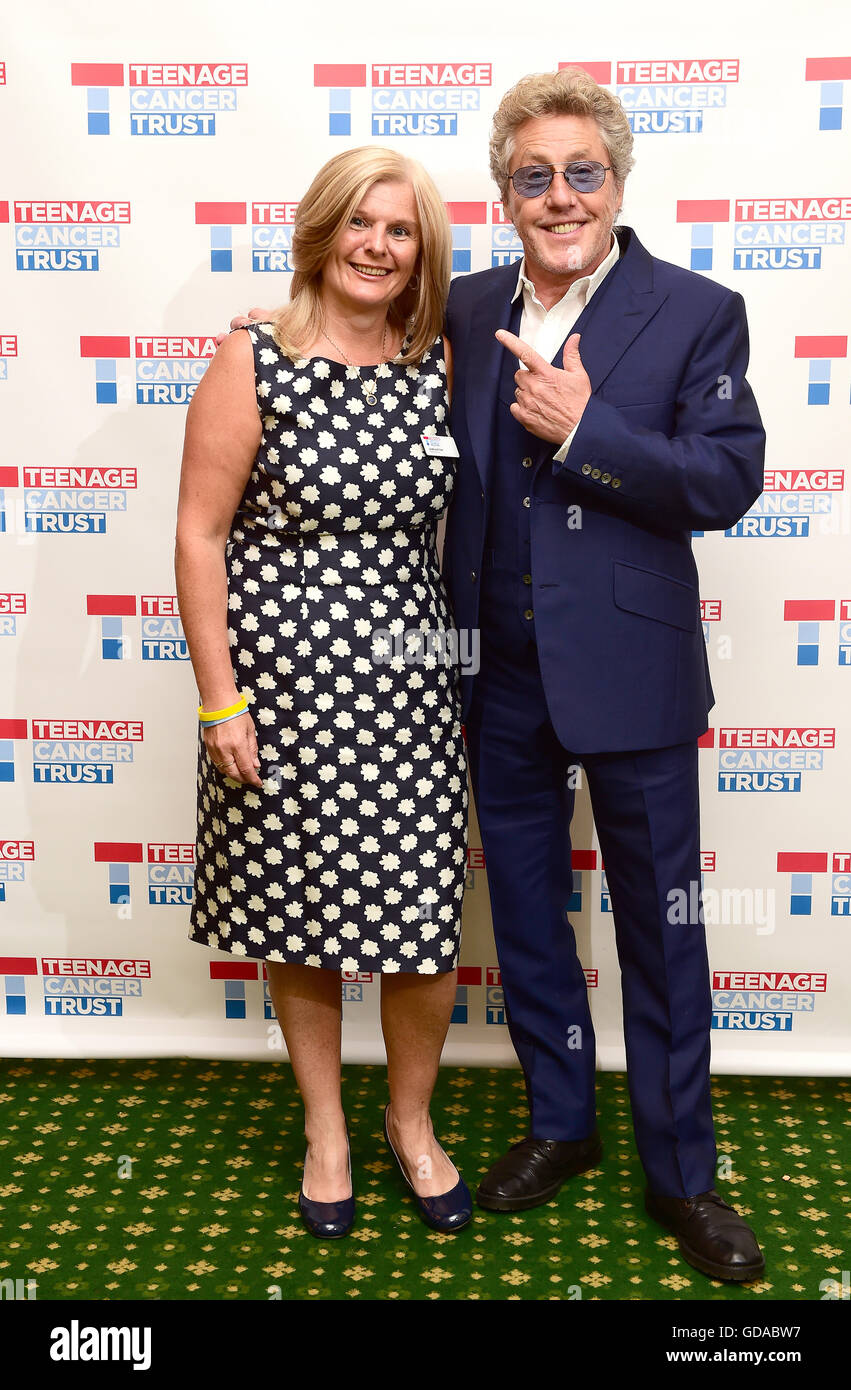 Roger Daltrey (right) and Jane Sutton, mother of Stephen Sutton, during ...