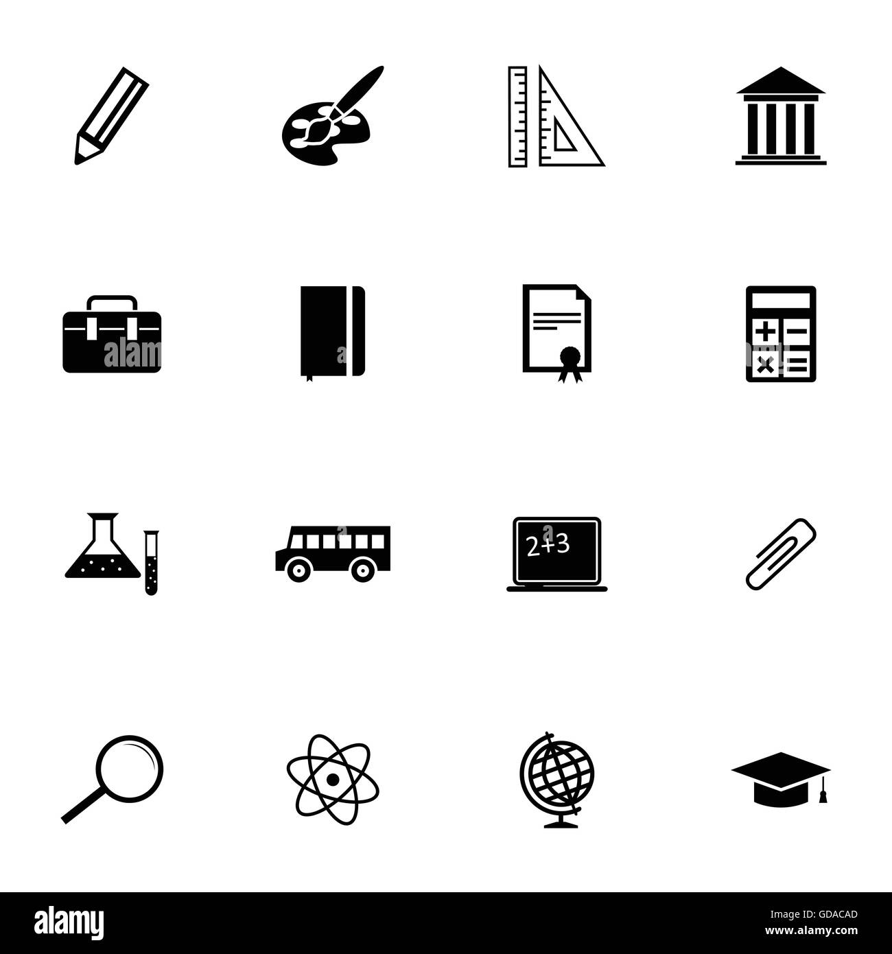 Education Symbols Black and White Stock Photos & Images - Alamy