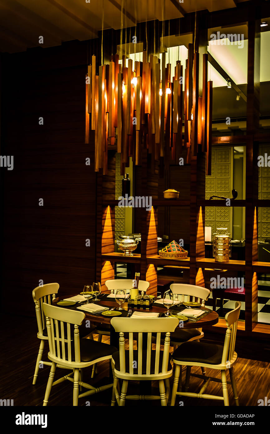 beatiful interior of restaurant with tables and chairs Stock Photo - Alamy