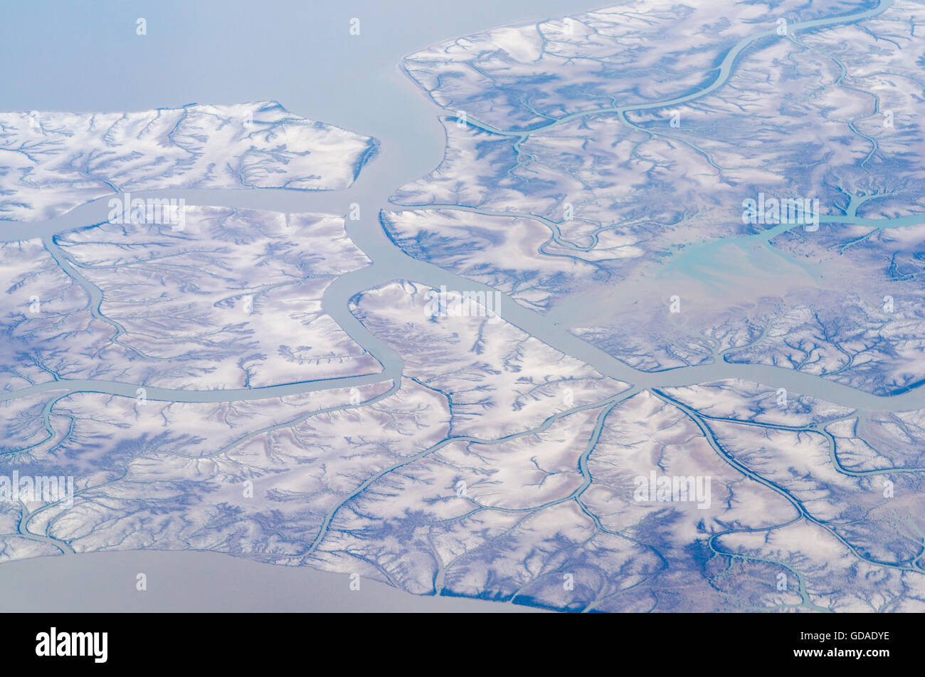 Aerial view of a river Stock Photo - Alamy