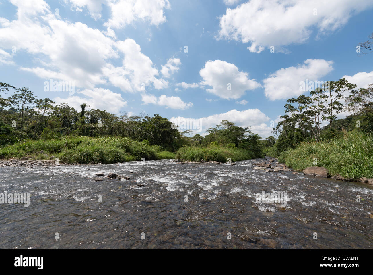 Costa Rica, Alajuela, El Castillo, Rio Cano Negro River at Castillo at ...