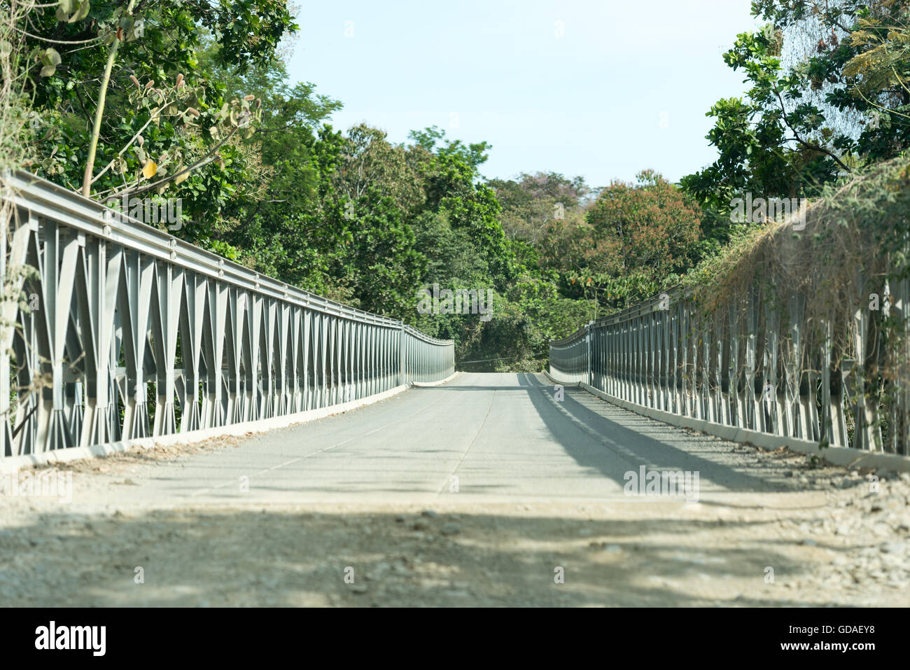 Costa Rica, Guanacaste, Santa Marta, bridge at Santa Marta Stock Photo ...