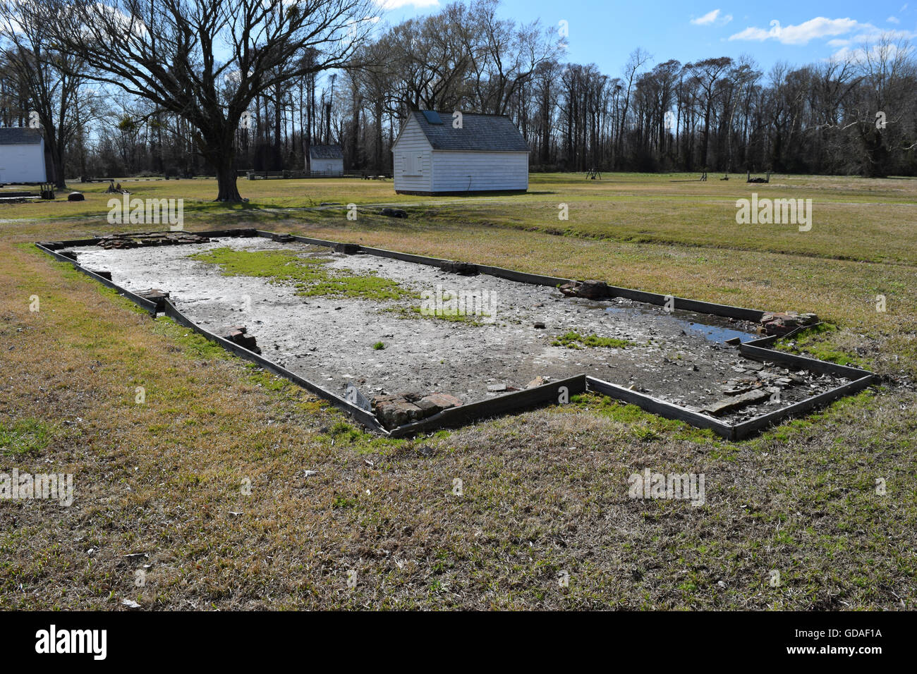 The foundation of the Chapel at Somerset Place Plantation Historic Site ...