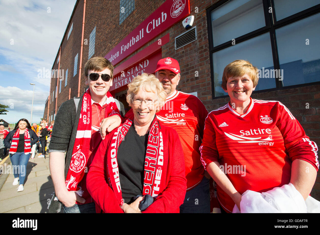 Aberdeen fans ahead of the Europa league second qualifying round, first ...