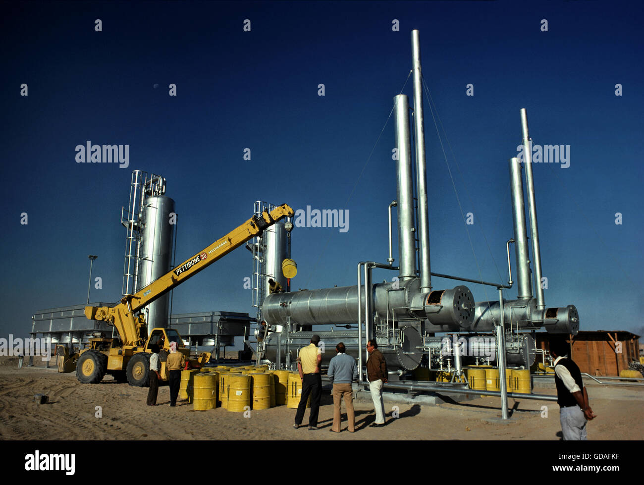 Petroleum pumping station at Fao in the Rumaila oil fields in southern ...