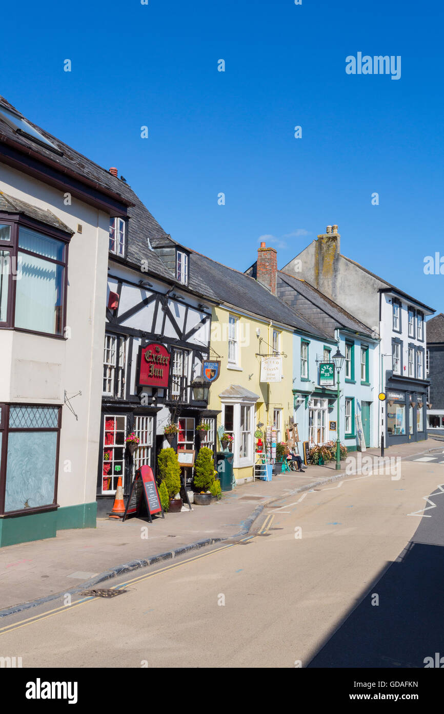 The Exeter Inn in Church Street, the main road through Modbury, an ...