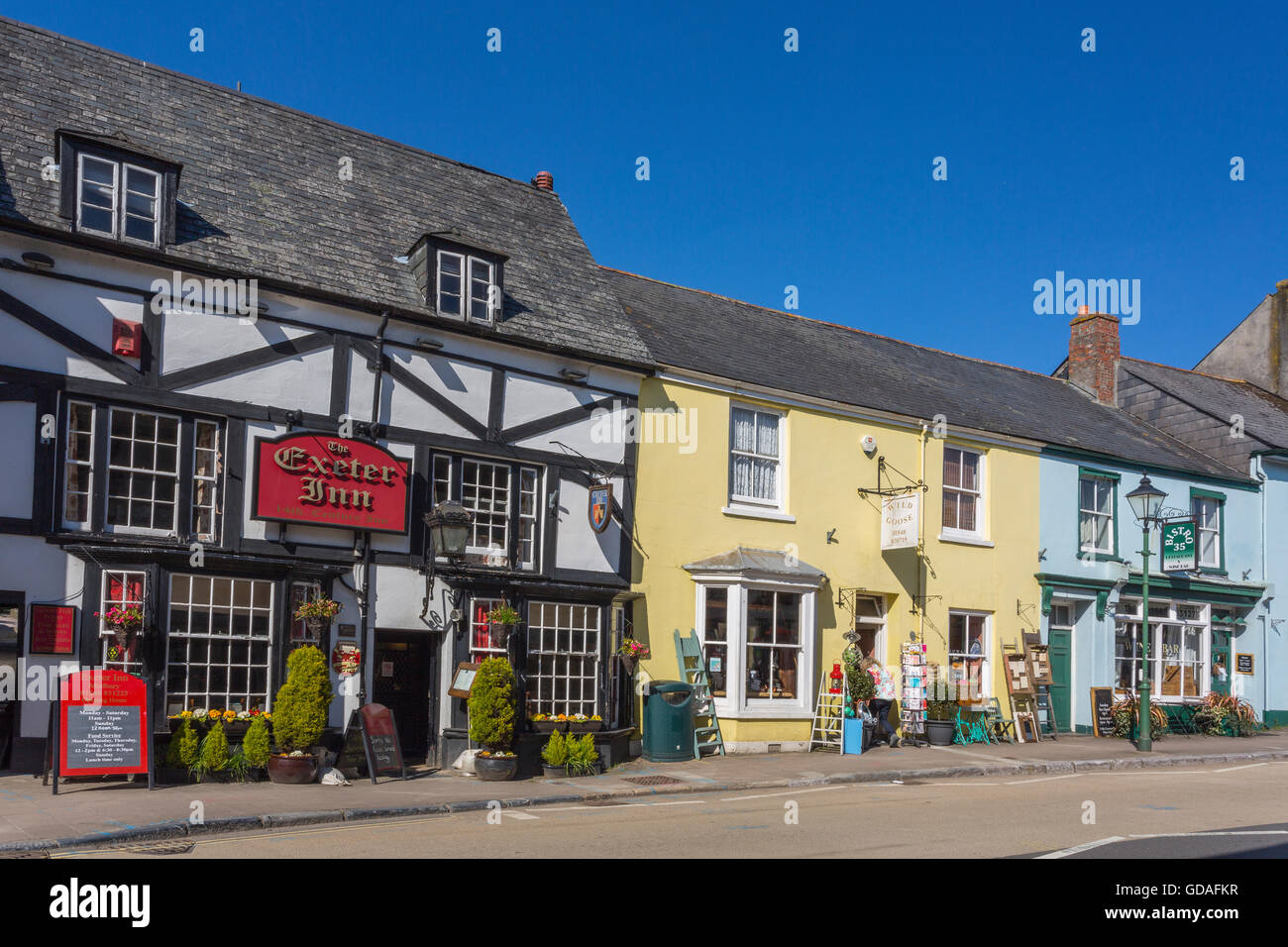 The Exeter Inn in Church Street, the main road through Modbury, an ...