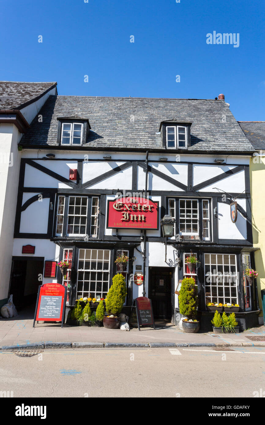 The Exeter Inn in Church Street, the main road through Modbury, an ...