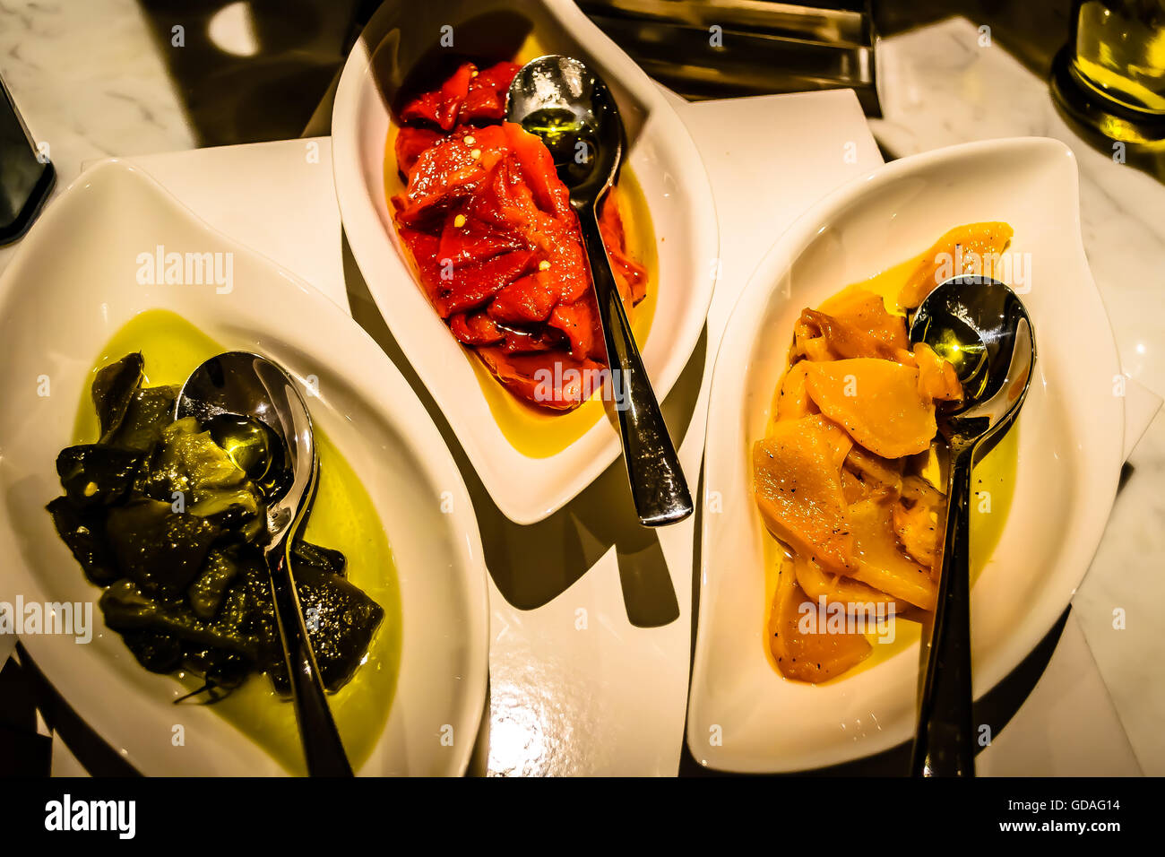 Italian antipasto buffet in italian restaurant Stock Photo - Alamy