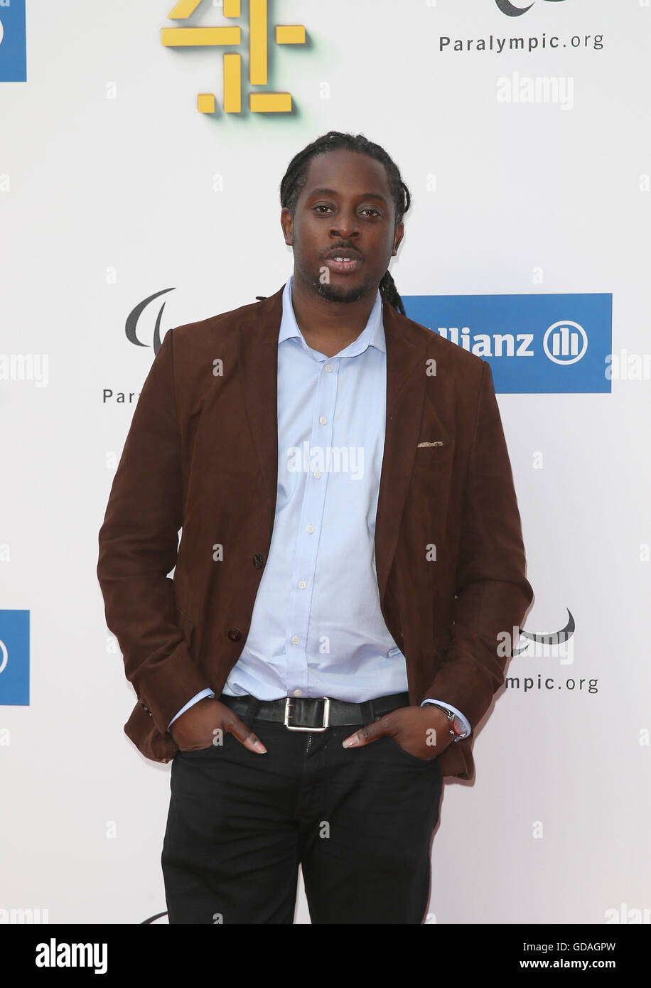 Jordan Jarrett-Bryan poses during the Channel 4 Red Carpet Paralympic ...
