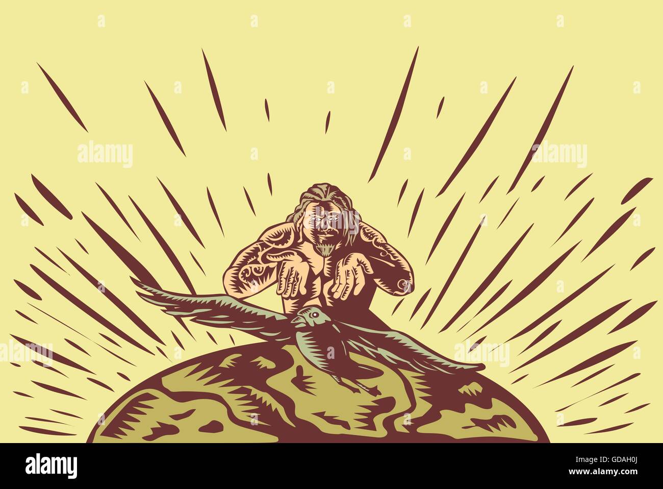 Daughter wading Stock Vector Images - Alamy