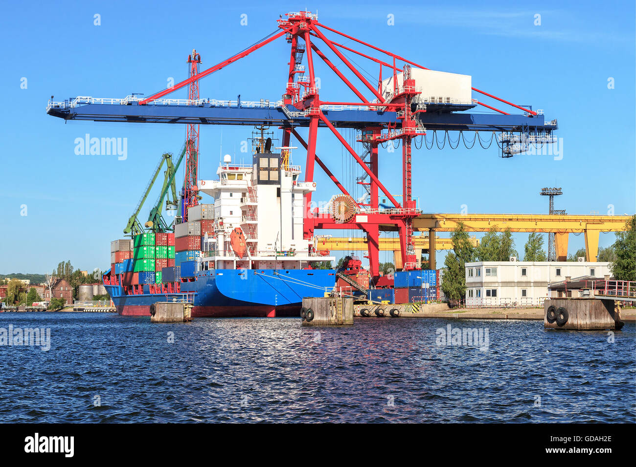 Container Ship in port of Gdansk, Poland Stock Photo - Alamy