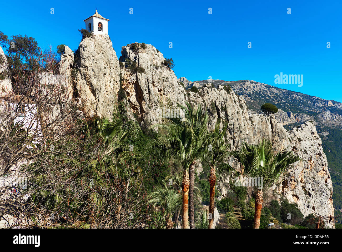 Bell tower castle guadalest alicante hi-res stock photography and ...