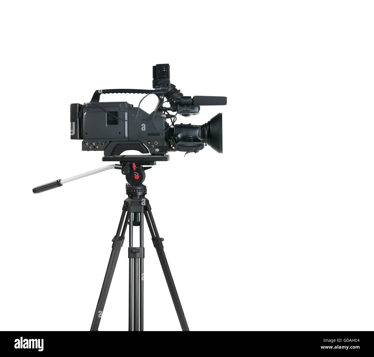 Professional digital video camera, isolated on white background Stock ...