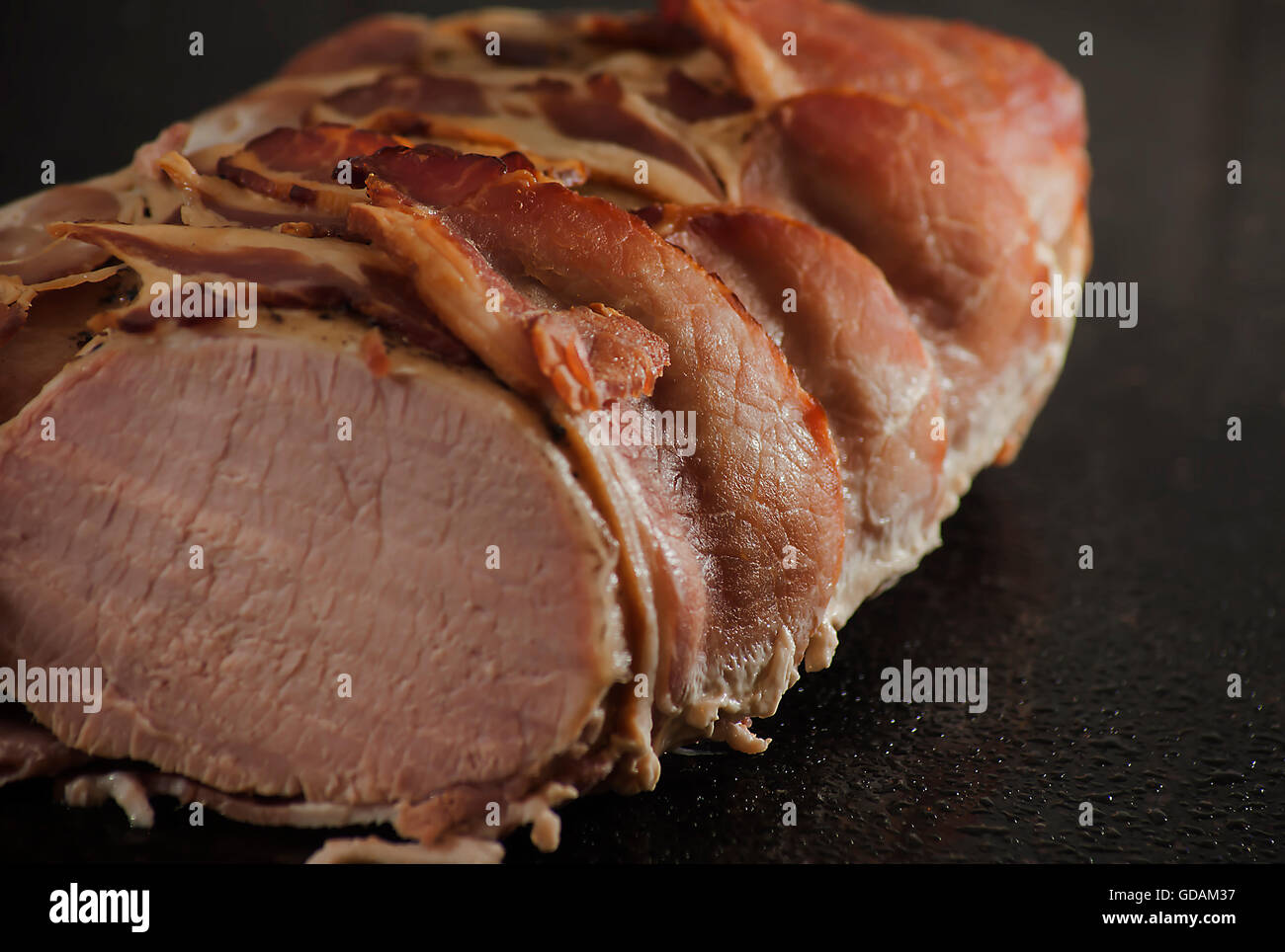 Roasted Homemade Ham Stock Photo - Alamy