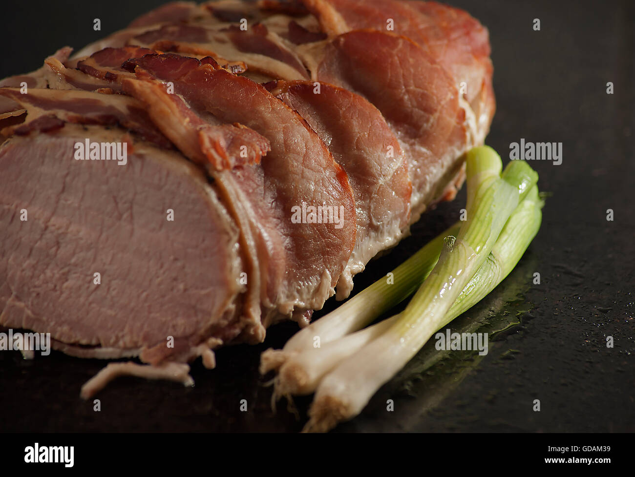 Roasted Homemade Ham Stock Photo - Alamy