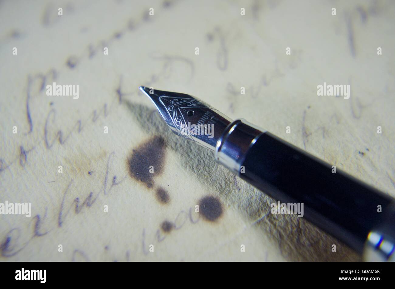 Old script writing hi-res stock photography and images - Alamy