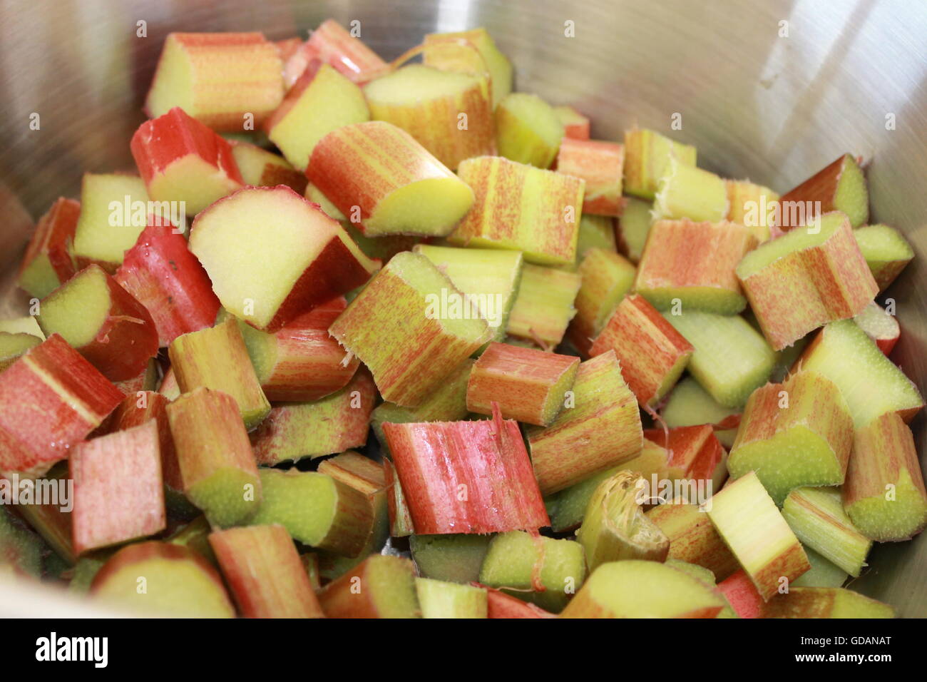 Homemade rhubarb jam, jam making, preserves, plate test, boiling point ...