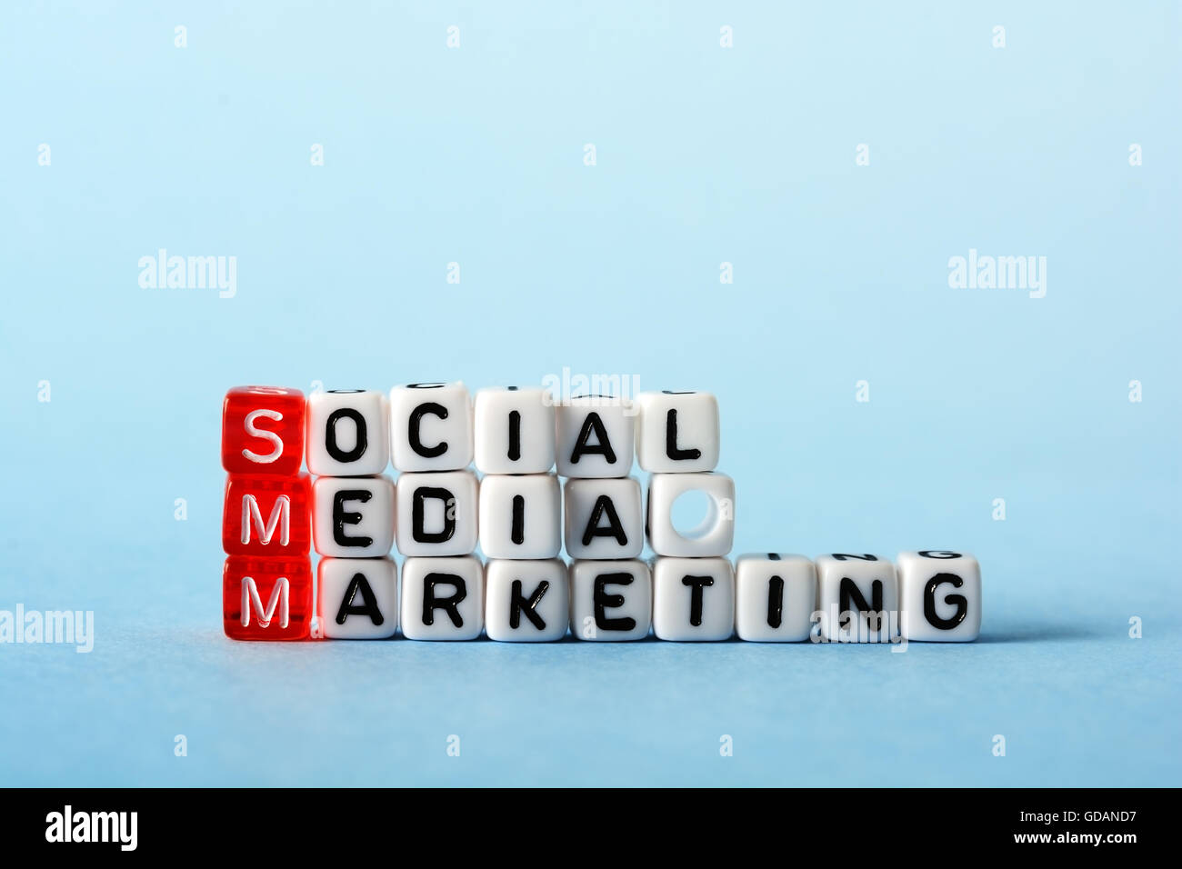 SMM Social Media Marketing definition acronym on blue Stock Photo - Alamy