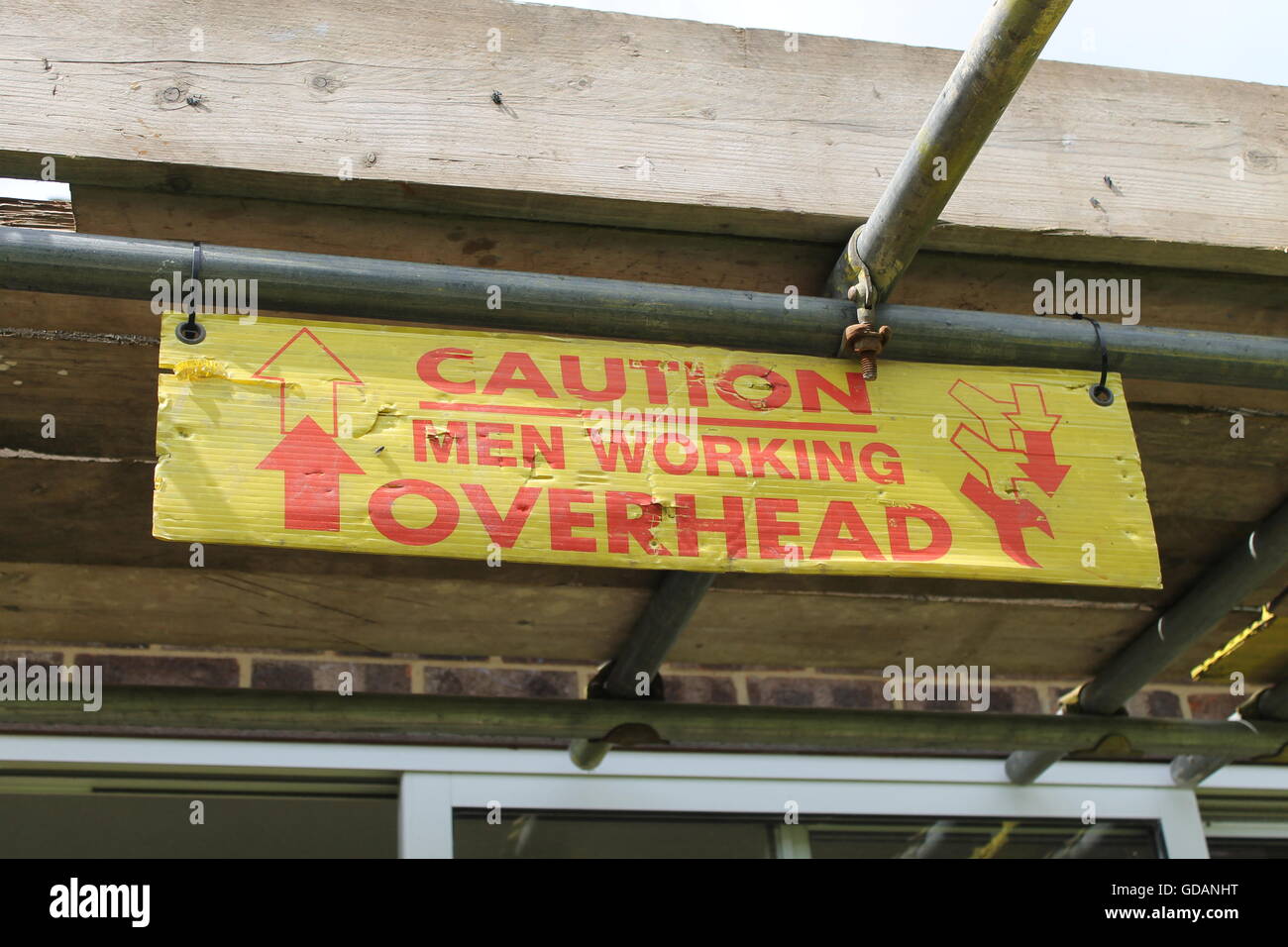 Scaffolding warning sign hi-res stock photography and images - Alamy