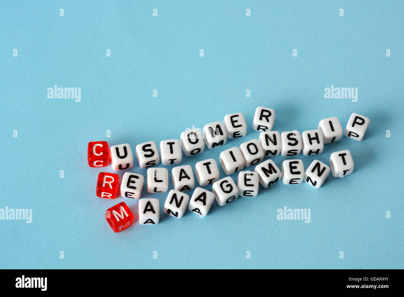 CRM Consumer Relationship Management on cubes , definition acronym on ...