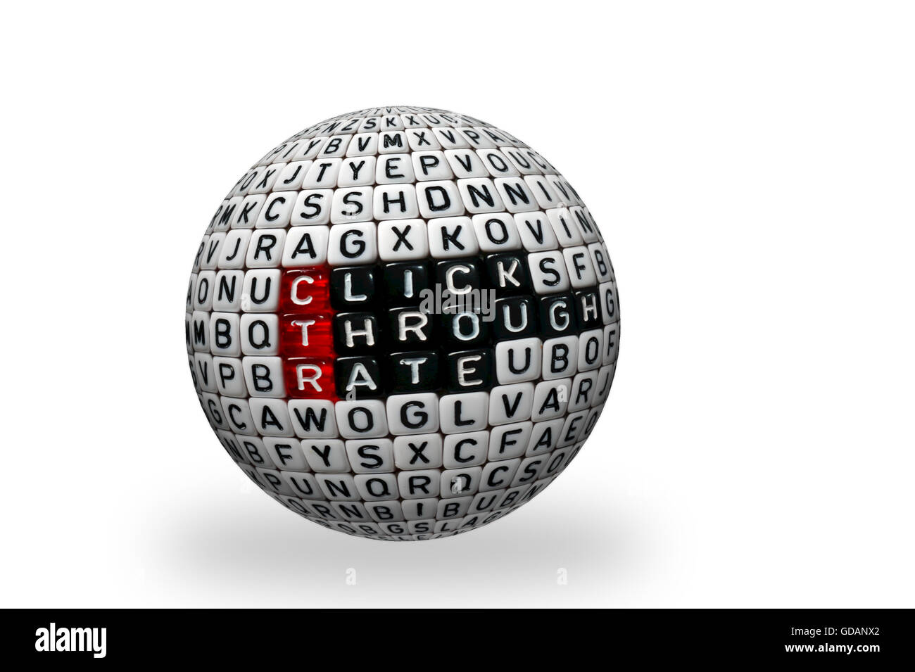 CTR Click Trough Rate text written on dices on3d sphere Stock Photo - Alamy