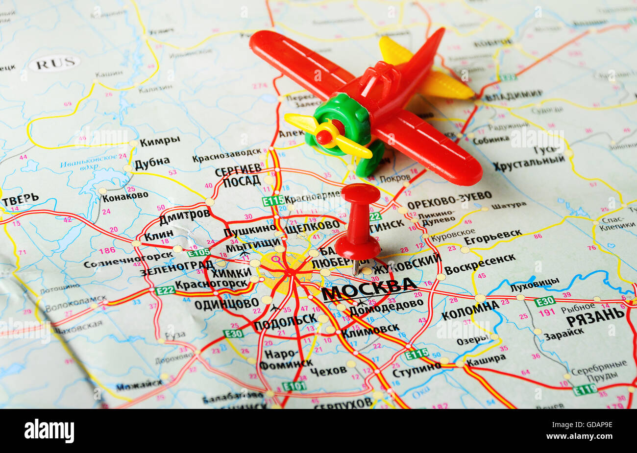 Close up russia map red hi-res stock photography and images - Alamy