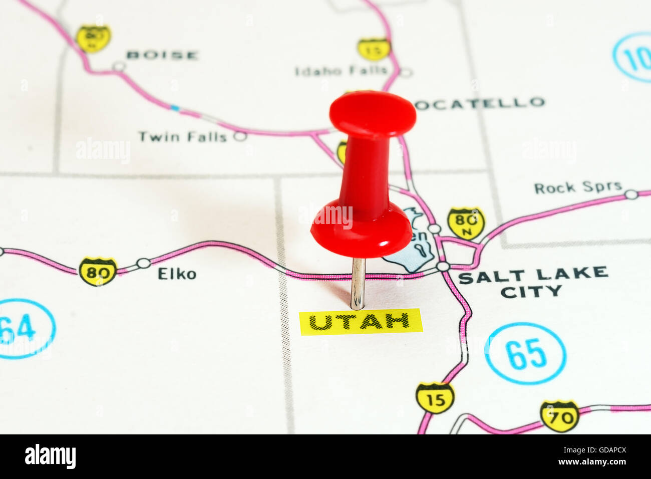 Utah state map hi-res stock photography and images - Alamy
