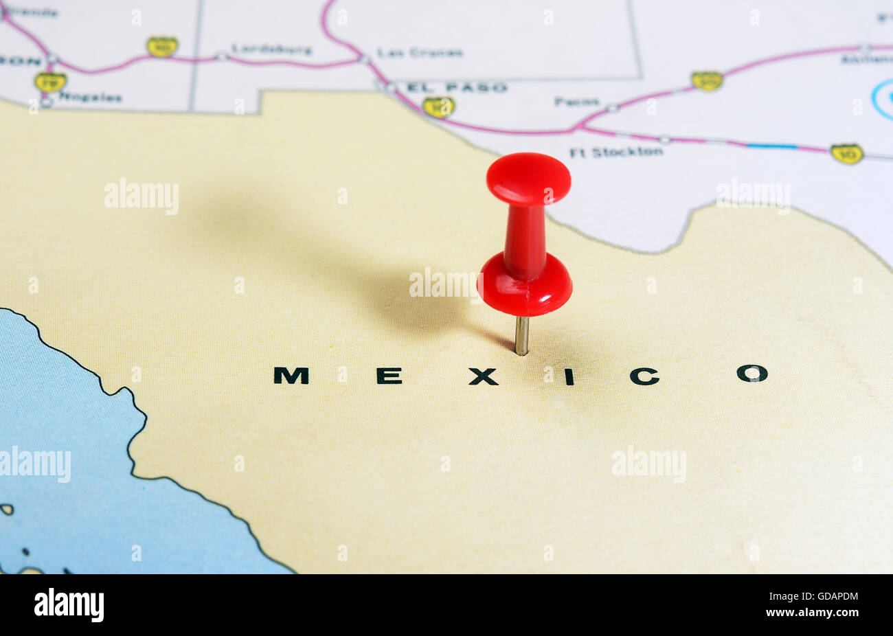 Mexico map pin hi-res stock photography and images - Alamy