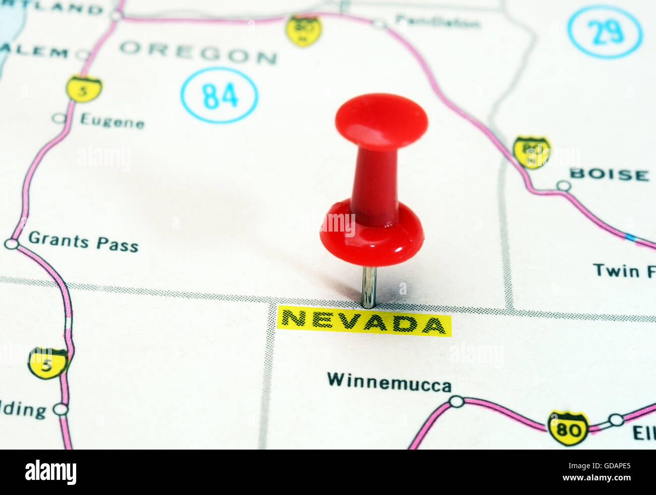 Nevada Map Pin High Resolution Stock Photography and Images - Alamy