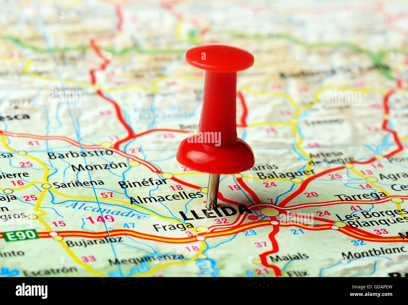 Map of lleida hi-res stock photography and images - Alamy