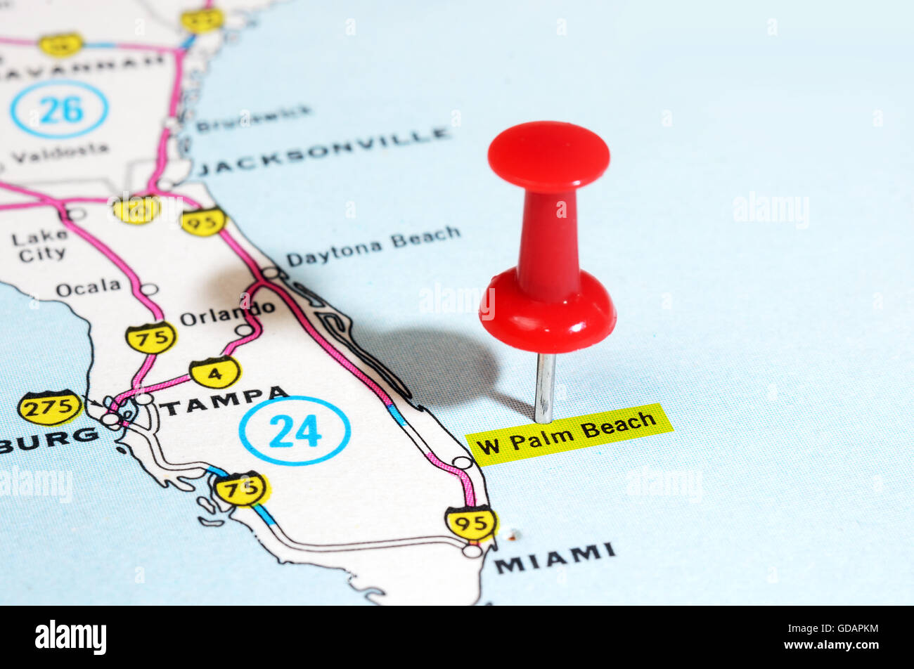 Map of palm beach hi-res stock photography and images - Alamy