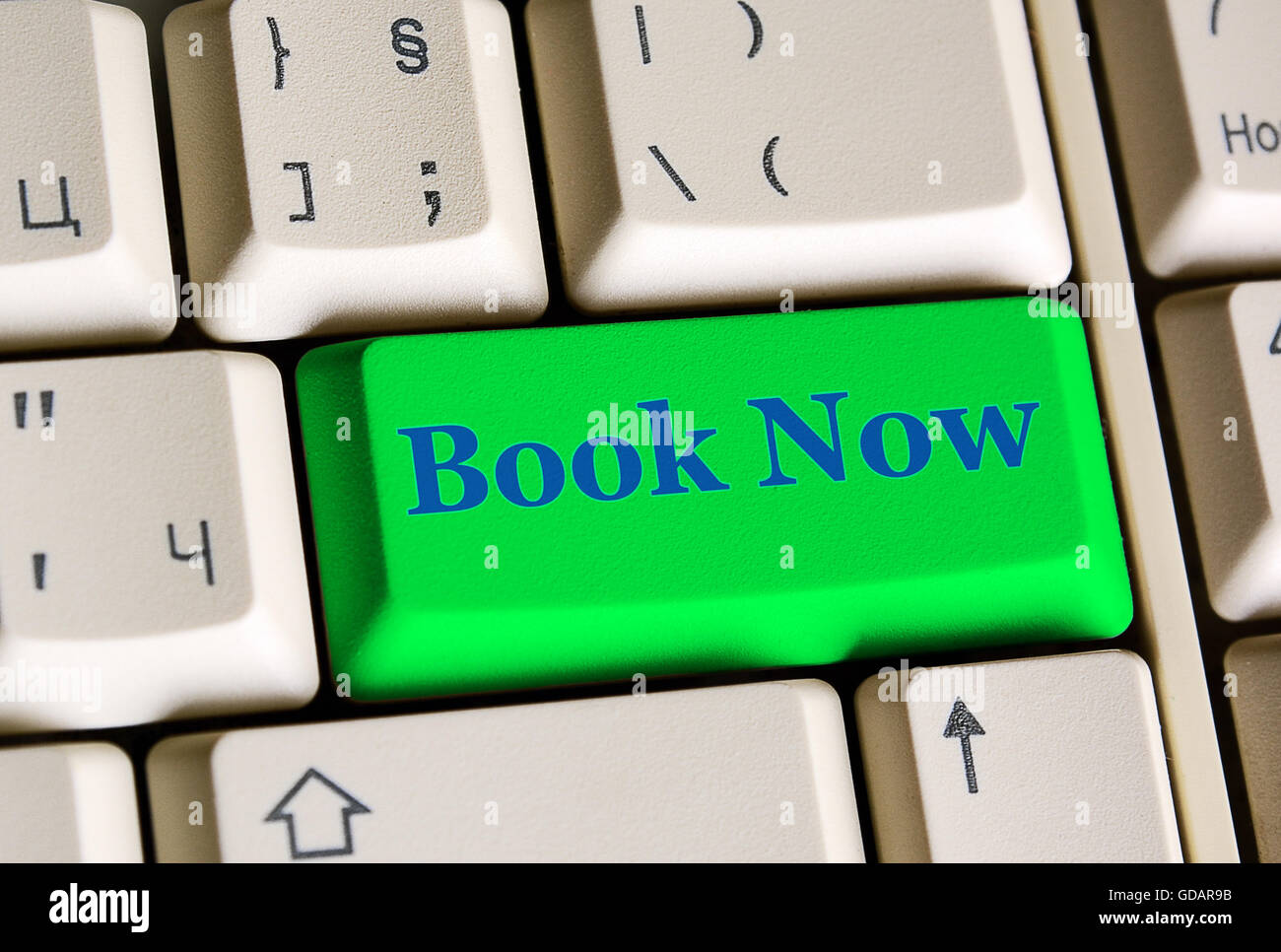 Book Now on computer keyboard - online booking concept Stock Photo - Alamy