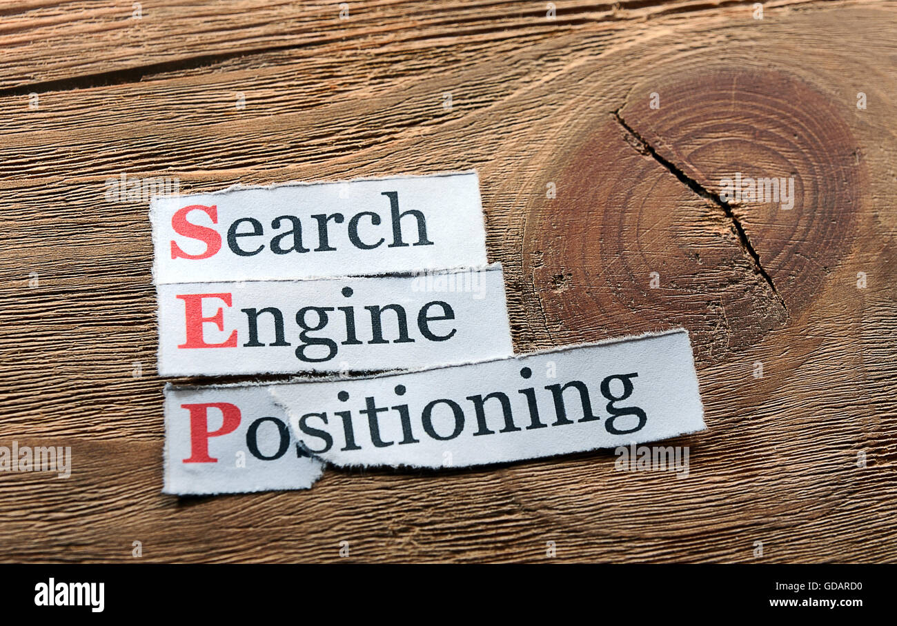 acronym sep - search engine positioning on paper Stock Photo - Alamy