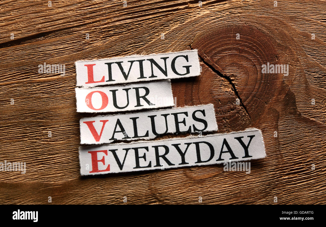 love acronym concept , words on cut paper on wood Stock Photo - Alamy