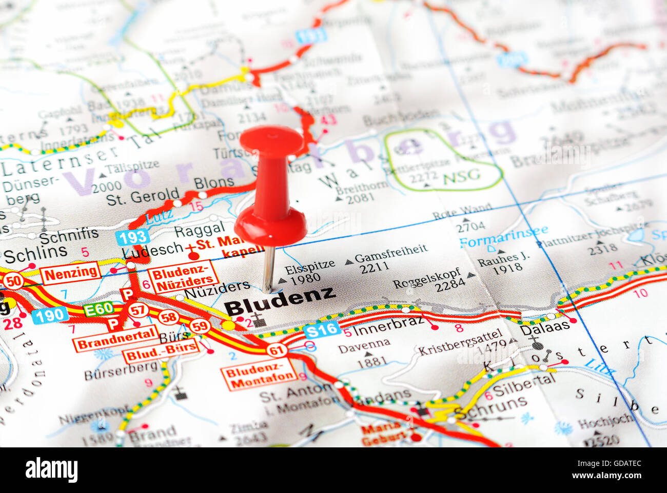 Bludenz map hi-res stock photography and images - Alamy