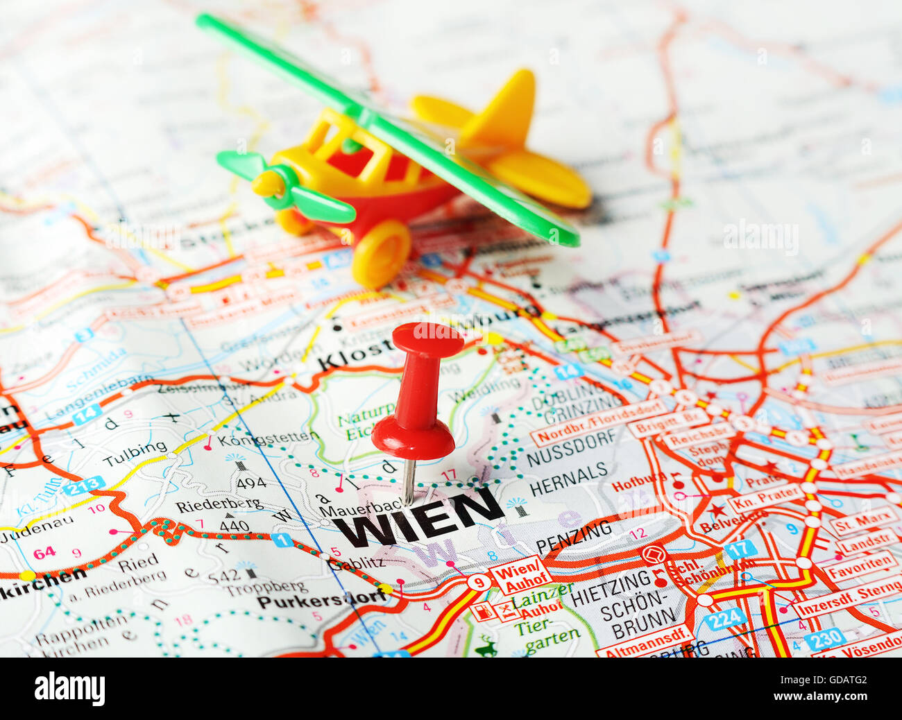Wien map hi-res stock photography and images - Alamy