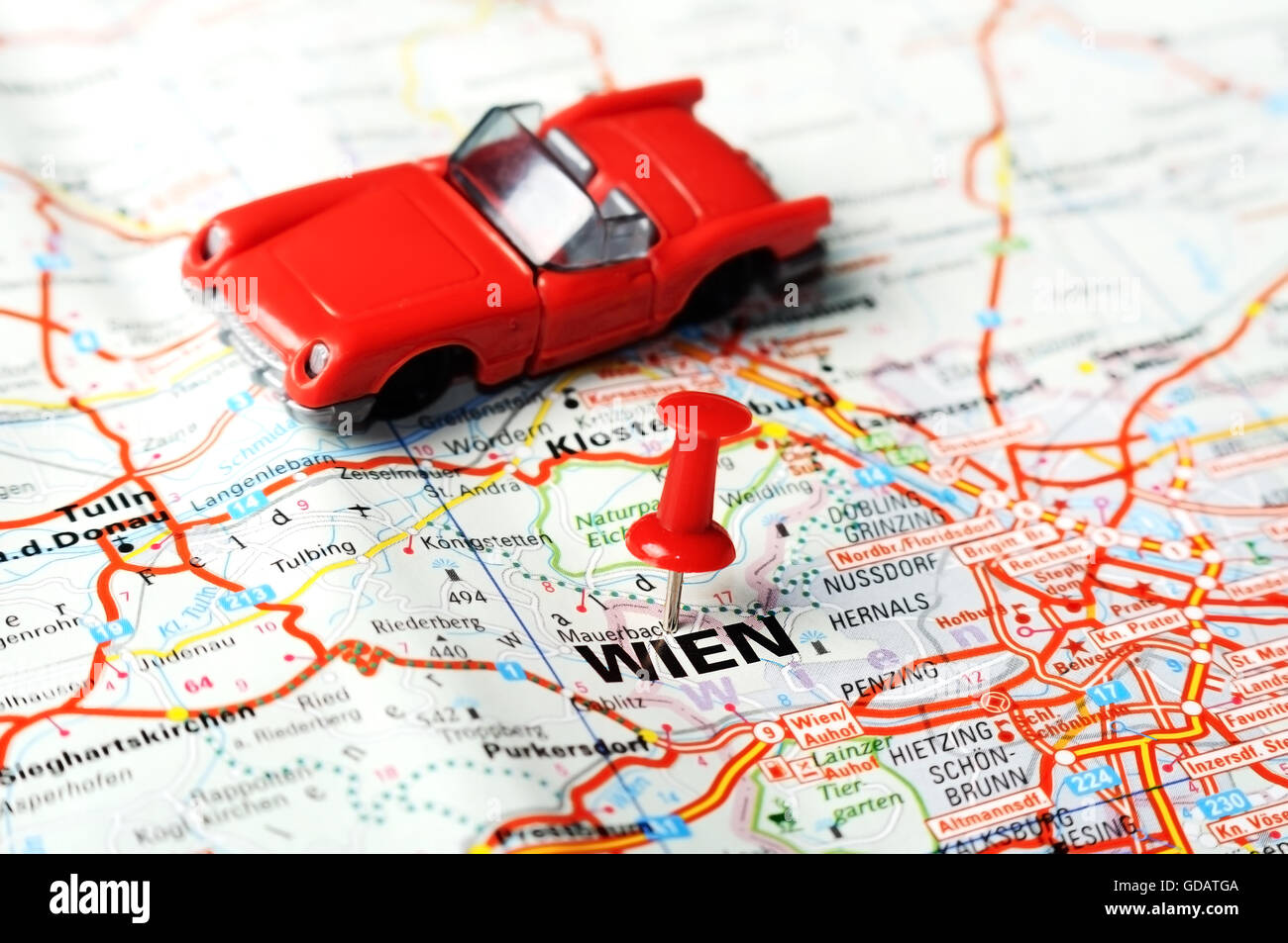 Wien map hi-res stock photography and images - Alamy