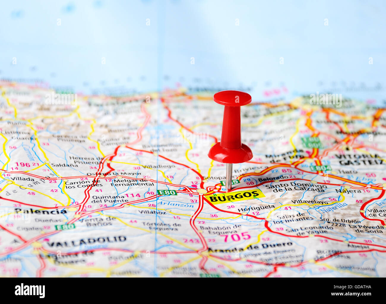 Burgos ,Spain map - Travel concept Stock Photo - Alamy