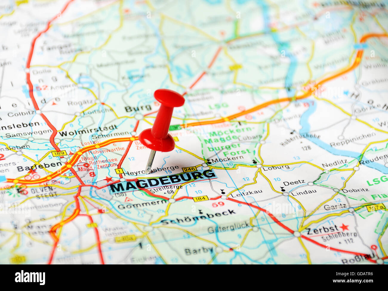 Map of magdeburg hi-res stock photography and images - Alamy