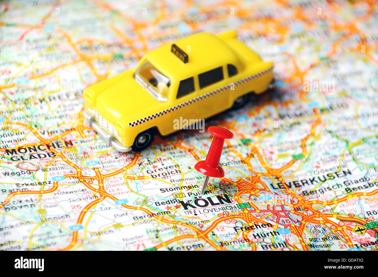 Close up koln germany map hi-res stock photography and images - Alamy