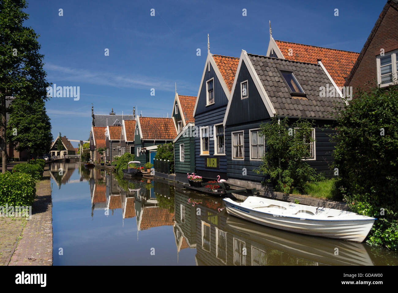 De Rijp is a Dutch village with typical Zaan style timbered houses ...