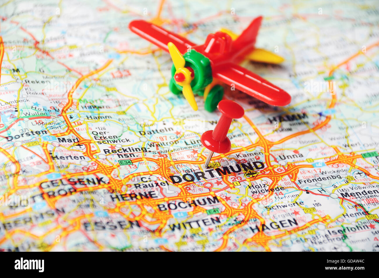 Dortmund map hi-res stock photography and images - Alamy