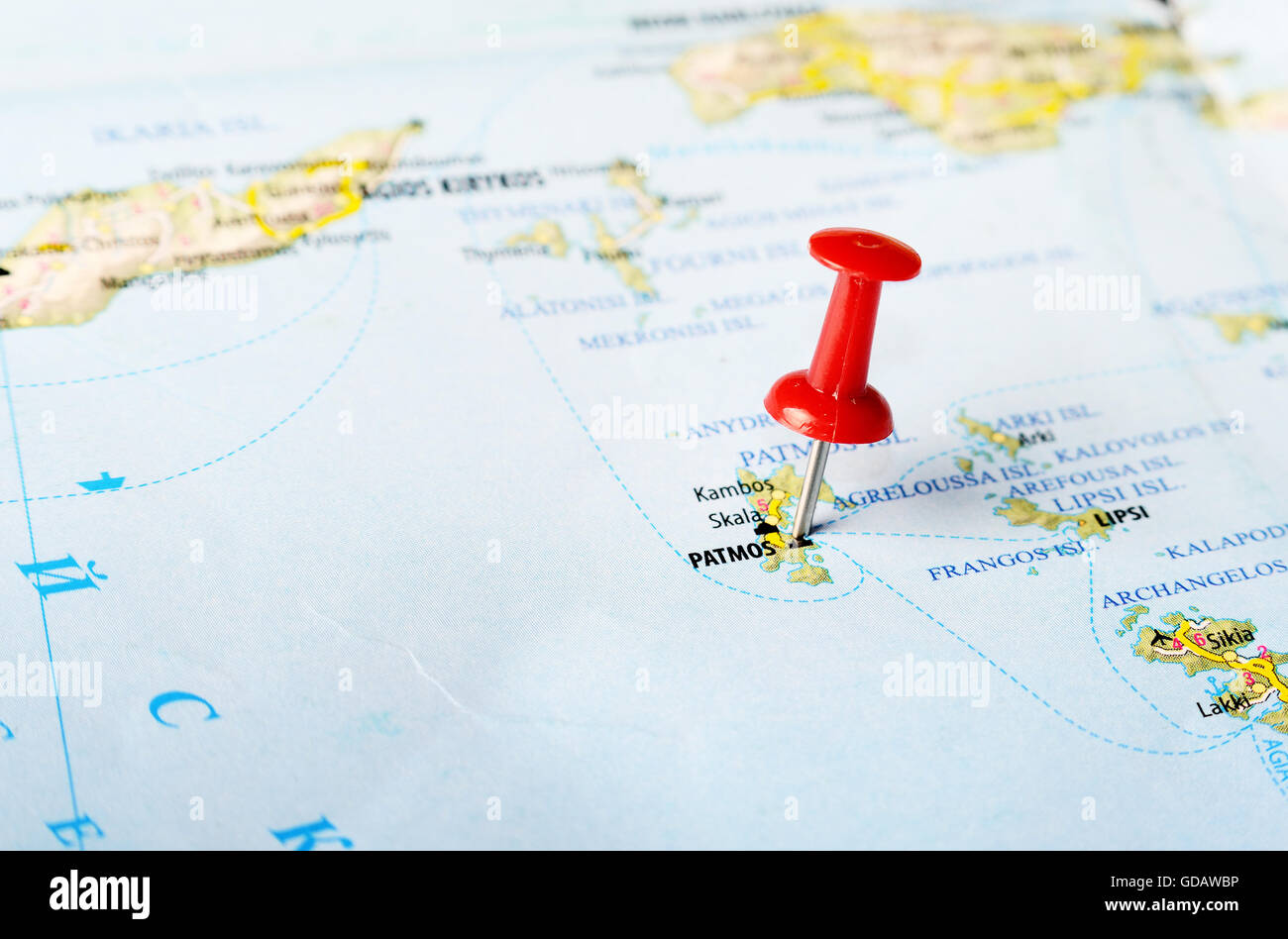 Island patmos map hi-res stock photography and images - Alamy