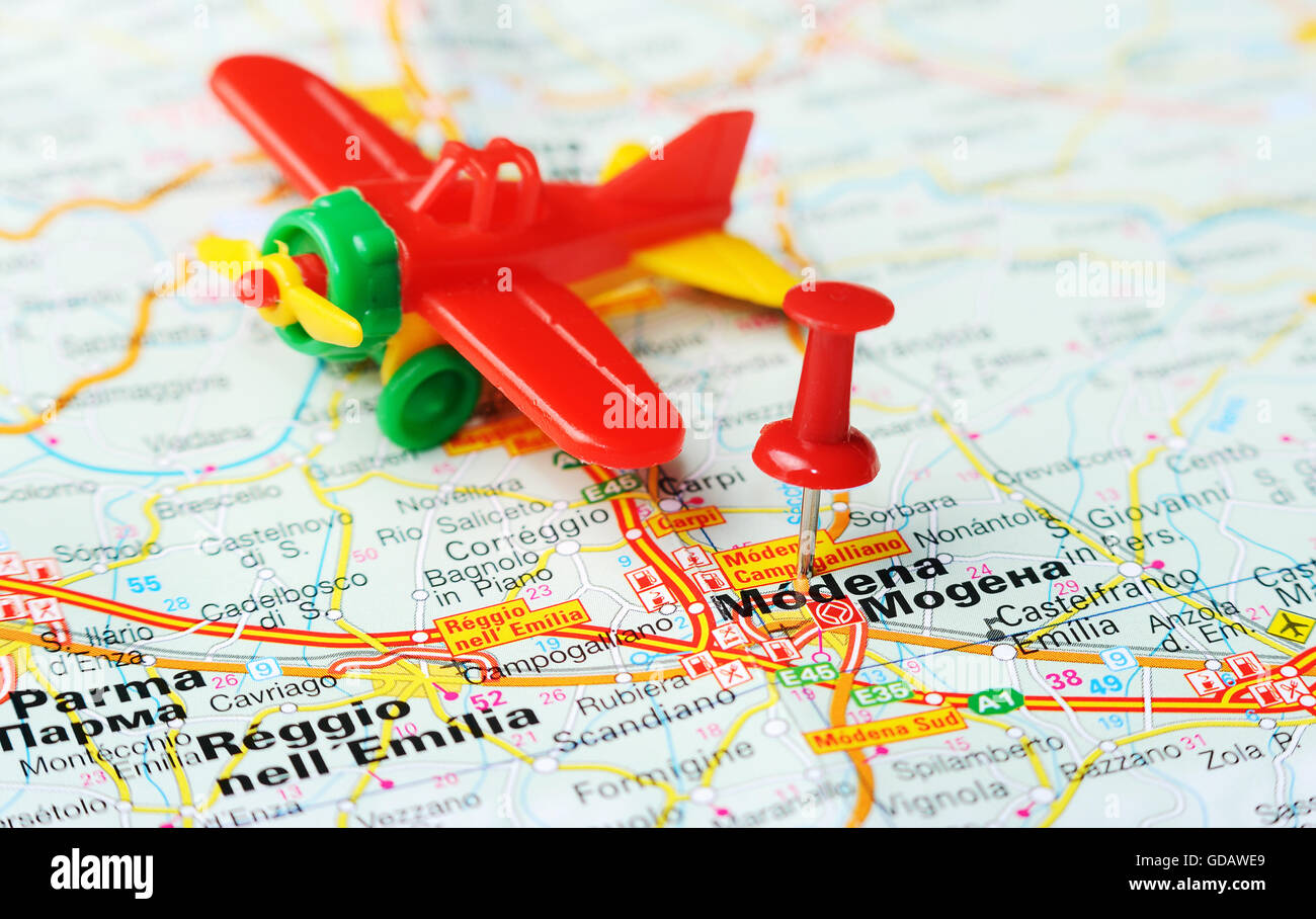 Italy modena map hi-res stock photography and images - Alamy