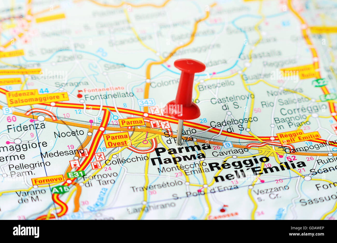 Parma map hi-res stock photography and images - Alamy