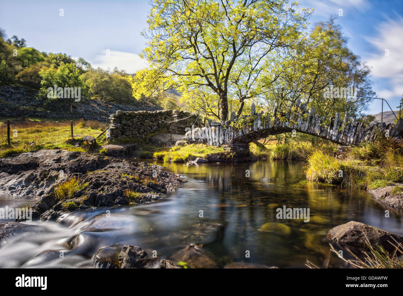 View of Slaters Bridge in the Lake District National Park Stock Photo ...