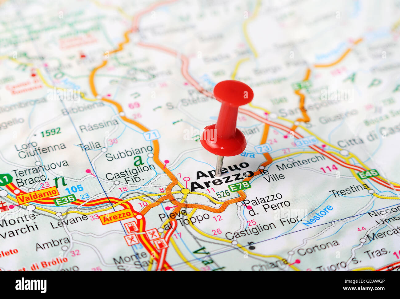 Map of arezzo hi-res stock photography and images - Alamy
